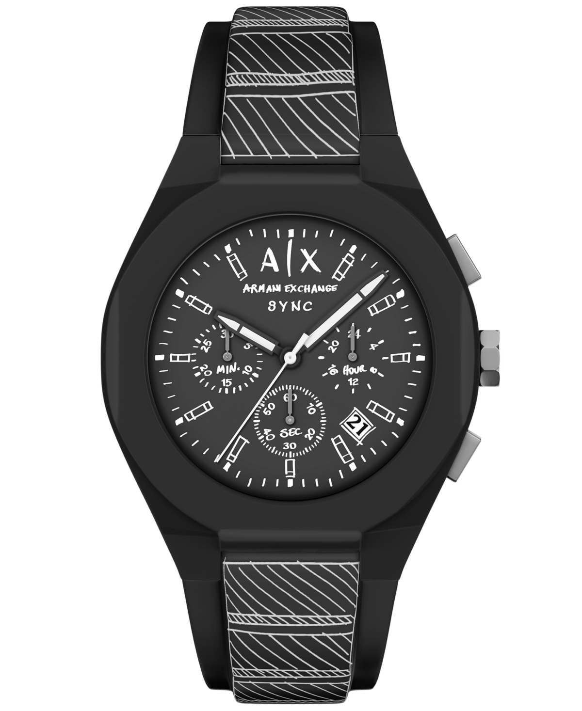 Click here for Armani Exchange Mens Sync Quartz Chronograph Black... prices