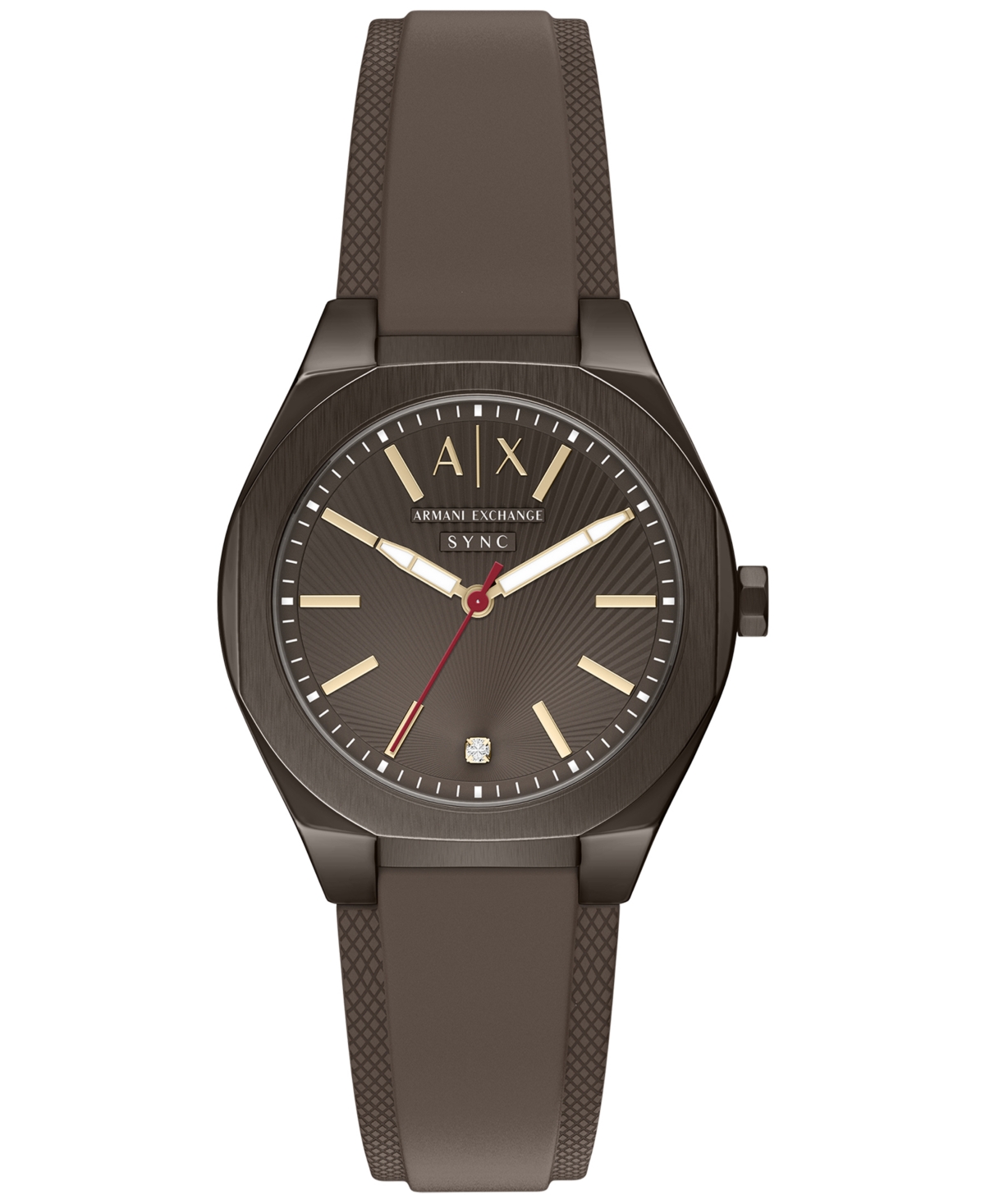 Click here for Armani Exchange Womens Sync Quartz Three Hand Brow... prices