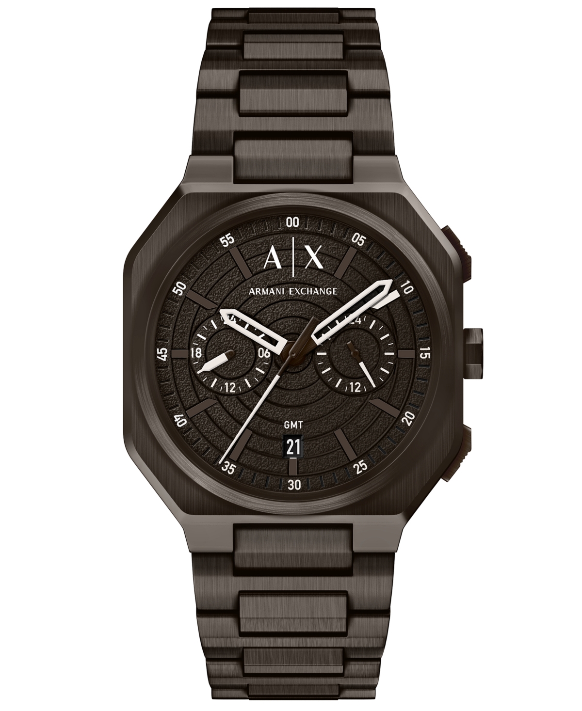 Click here for Armani Exchange Mens Quartz Dual Time Brown Stainl... prices