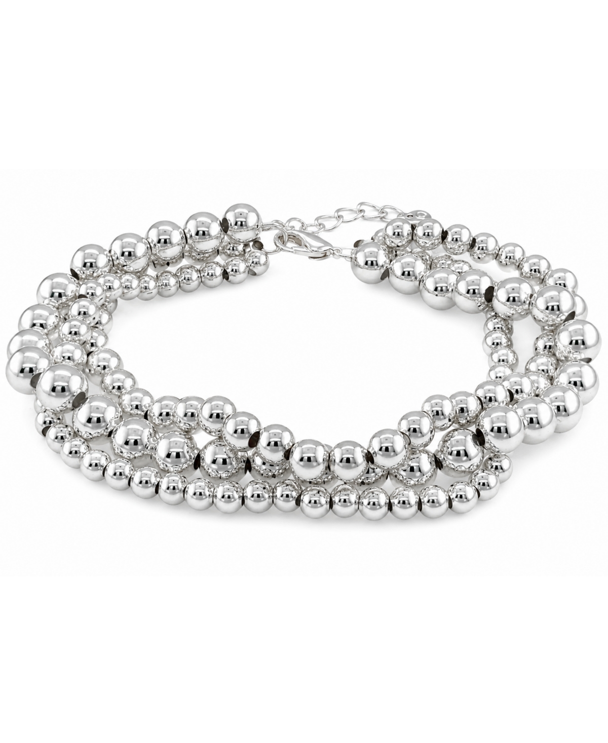 Click here for And Now This Triple Row Bead Bracelet - Silver prices