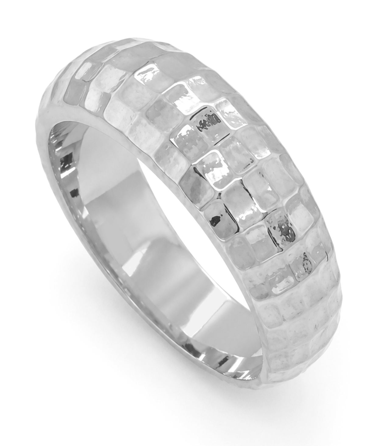 Click here for And Now This Sparkle Textured Solid Ring - Silver prices