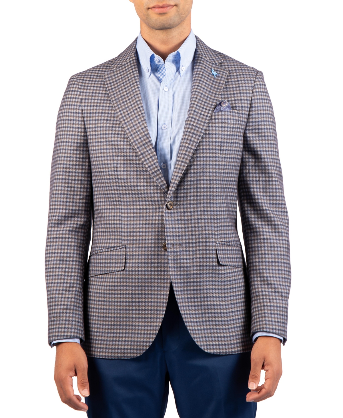 Click here for TailorByrd Mens Textured Gingham Check Sport Coat... prices