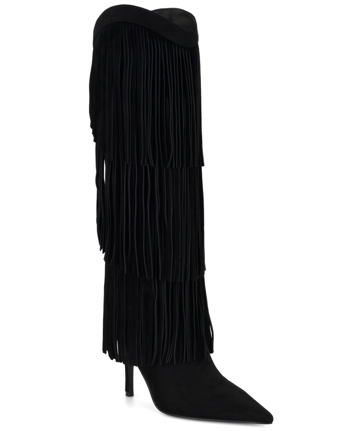 Click here for Nine West Womens Genviv Suede Fringe Tall Stiletto... prices