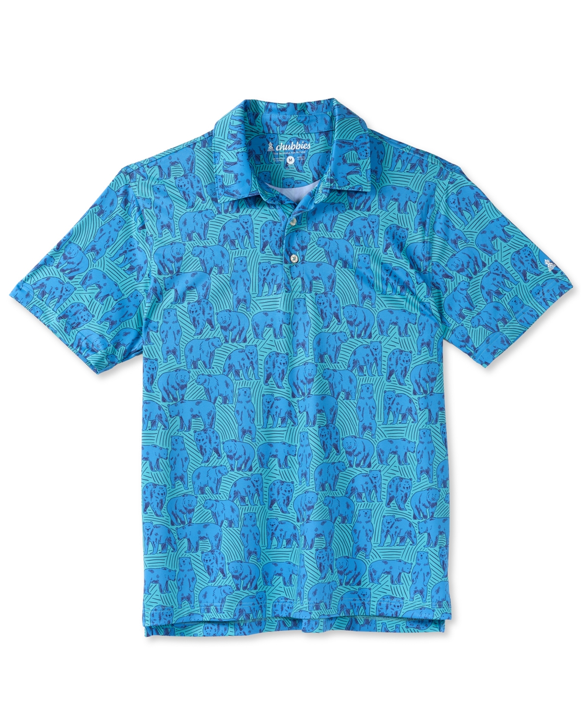 Click here for Chubbies Mens Bear With Me Regular-Fit Polo Shirt... prices