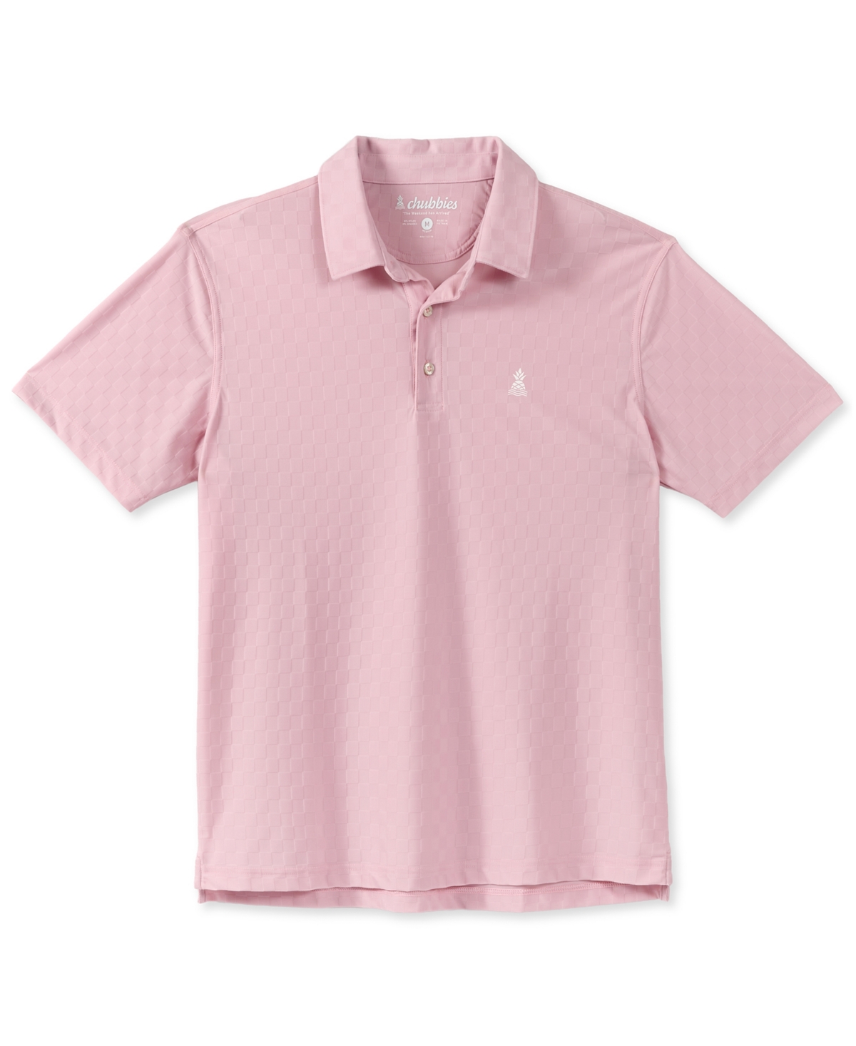 Click here for Chubbies Mens Blushes Textured Regular-Fit Polo Sh... prices
