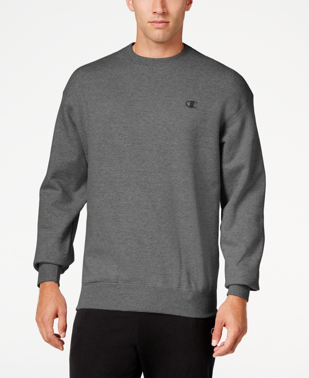 Champion Mens Powerblend Fleece Sweatshirt - Granite Heather