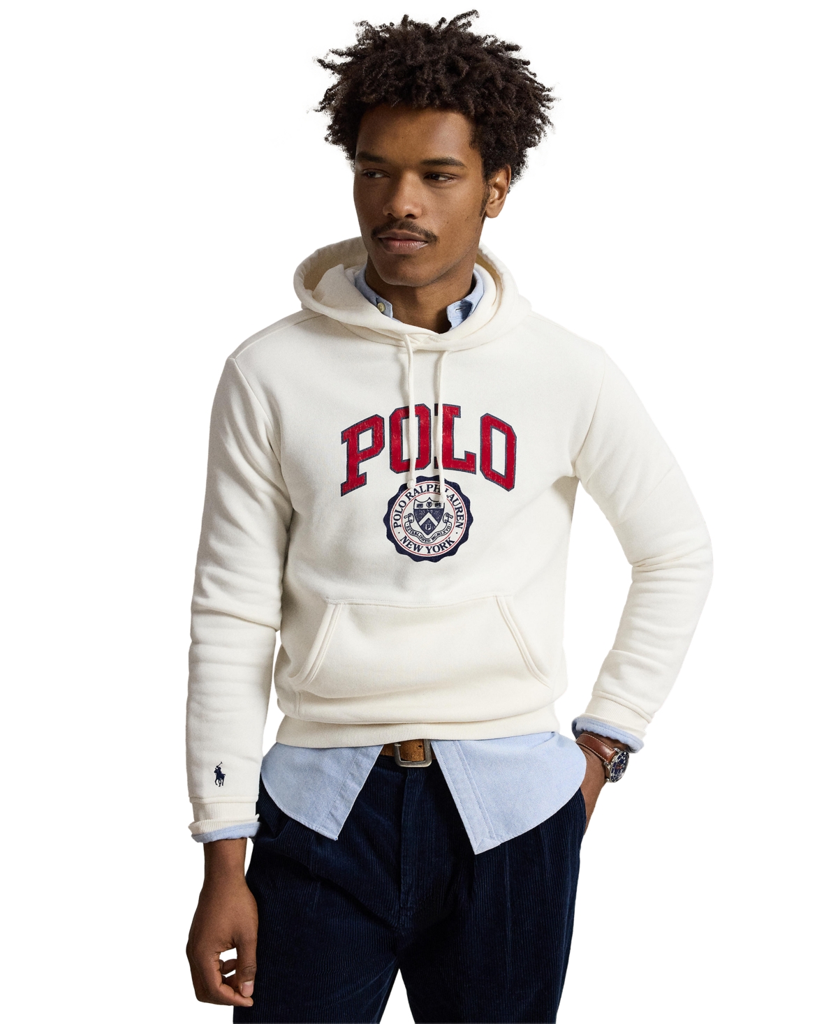 Click here for Polo Ralph Lauren Mens Logo Fleece Regular-Fit Hoo... prices