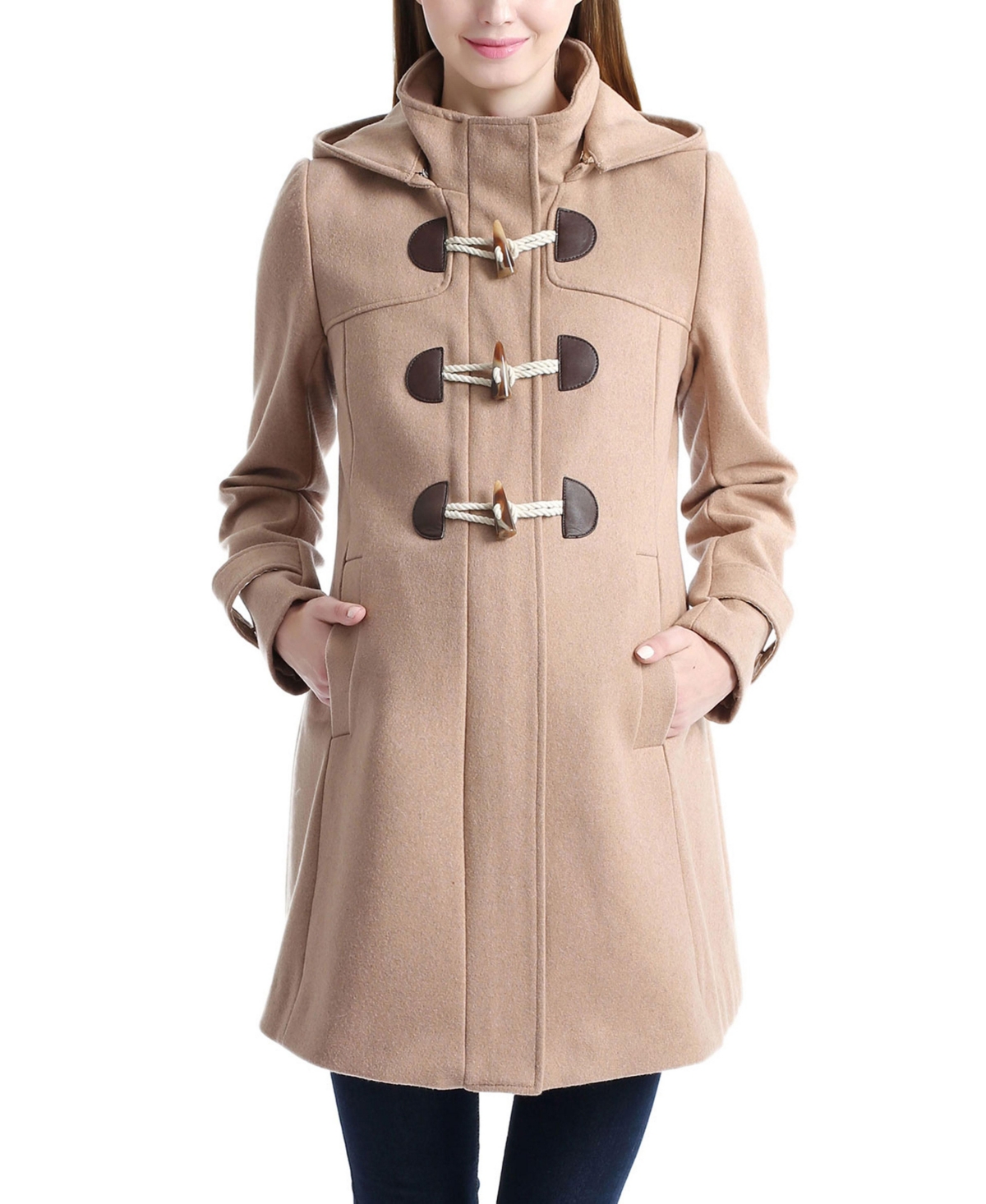 Click here for kimi + kai Maternity Wool-Blend Detachable Hood Du... prices