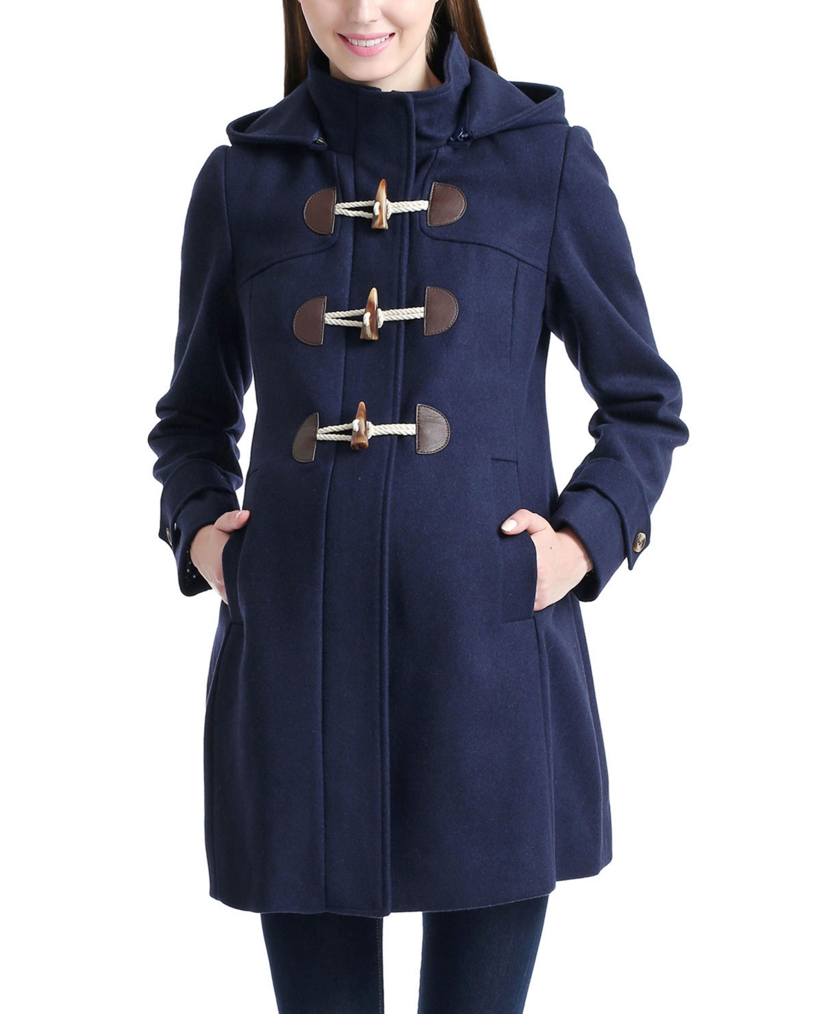 Click here for kimi + kai Maternity Wool-Blend Detachable Hood Du... prices