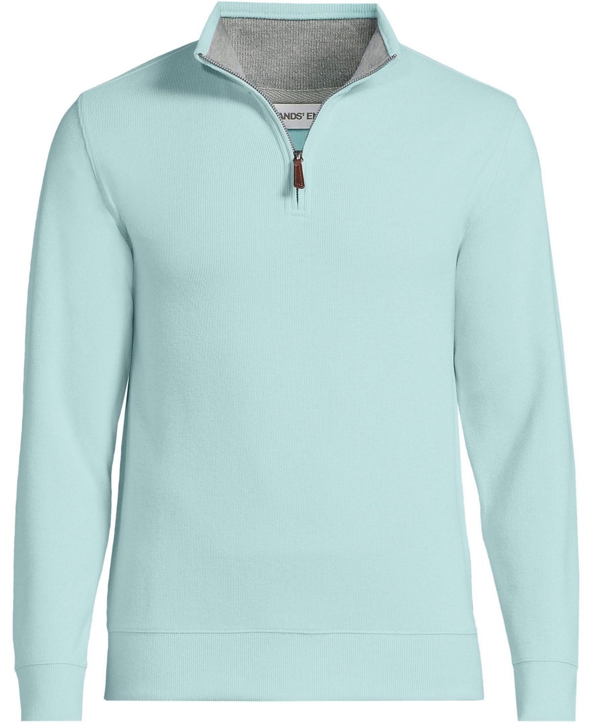 Click here for Lands End Mens Bedford Rib Quarter Zip Sweater - L... prices