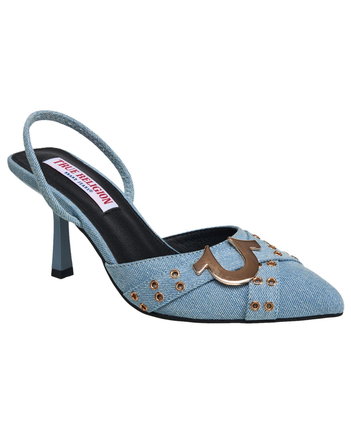 Click here for True Religion Womens Sade Metal Buckle Logo Heel -... prices