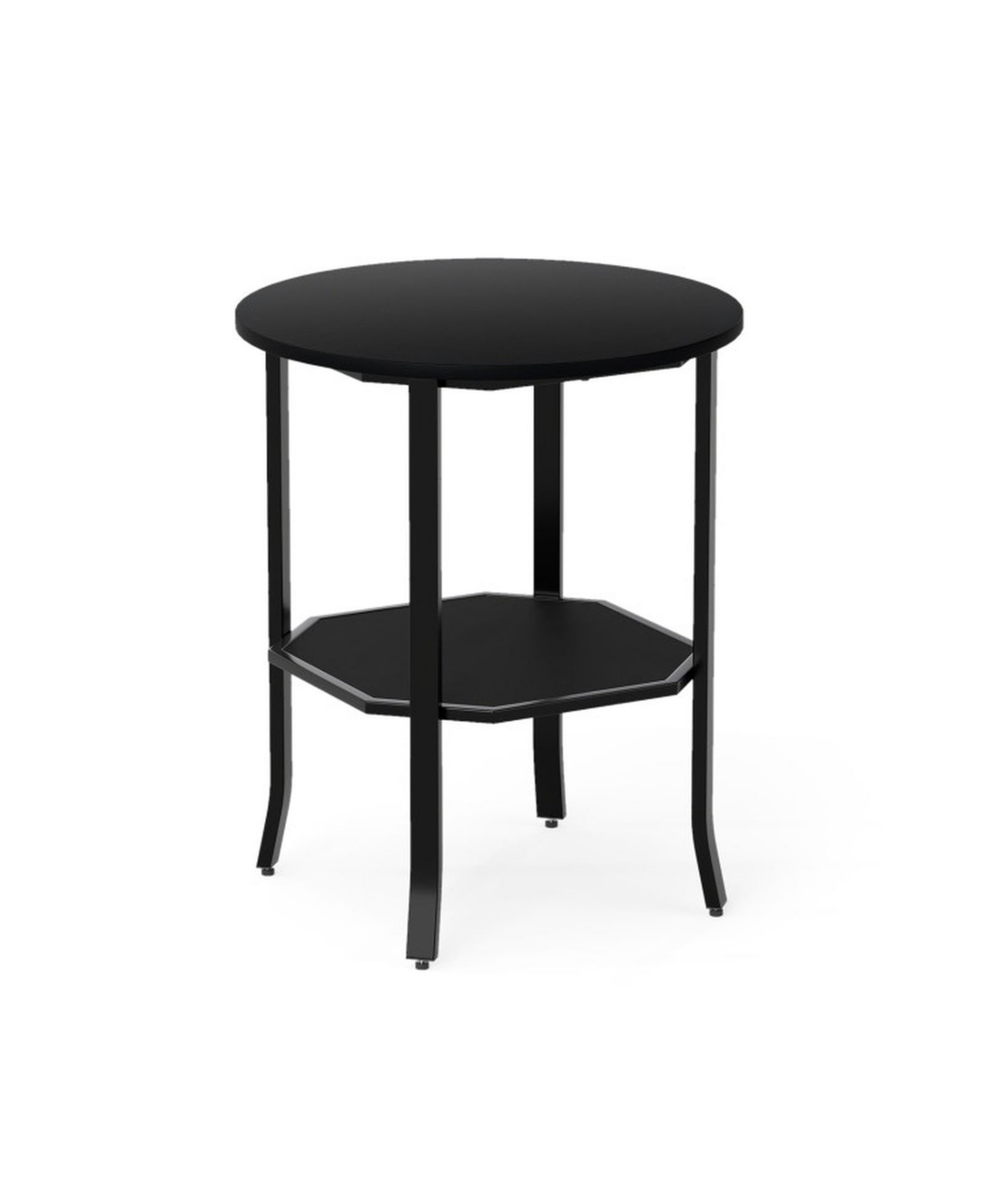 Click here for Sugift Round 2-Tier Side End Table with Open Stora... prices