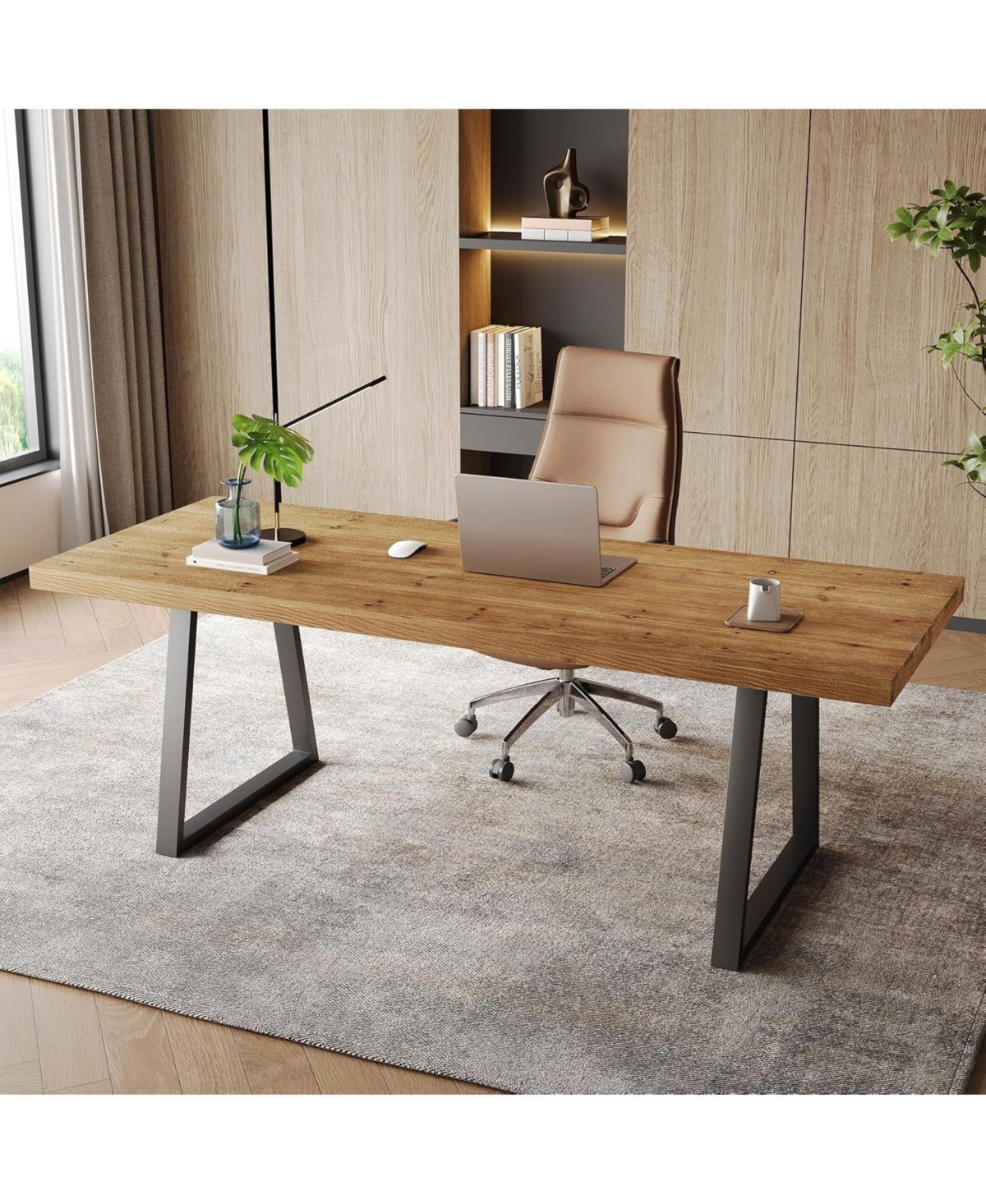Click here for Tribesigns 63 Industrial Executive Desk  Solid Woo... prices