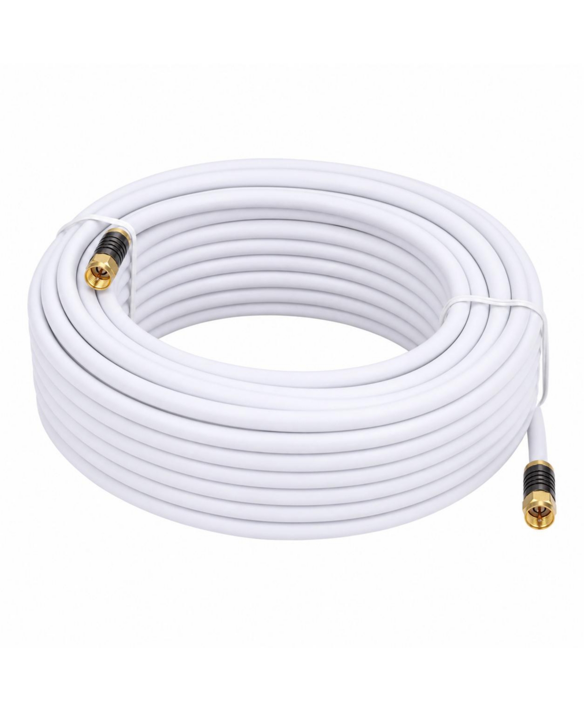 Click here for Lofree Quad-Shield RG6 Coaxial Cable 100 ft. - Whi... prices