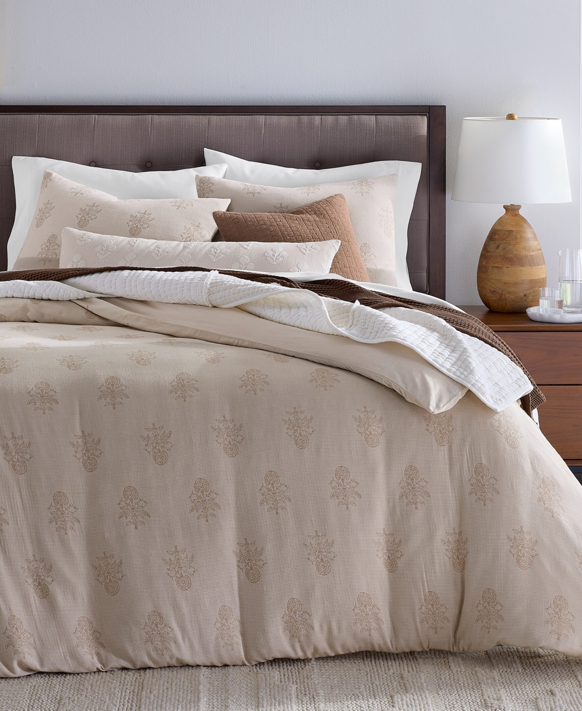 Click here for Oake Woven Floral Block 3-Piece Comforter Set  Ful... prices
