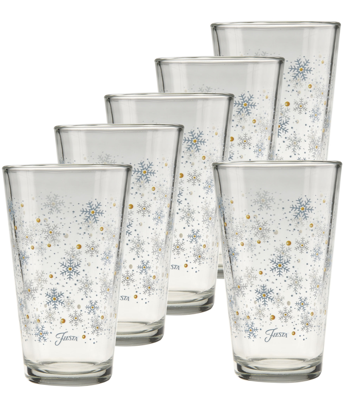 Click here for Fiesta Snowflakes Tapered Cooler Glasses  Set of 6... prices