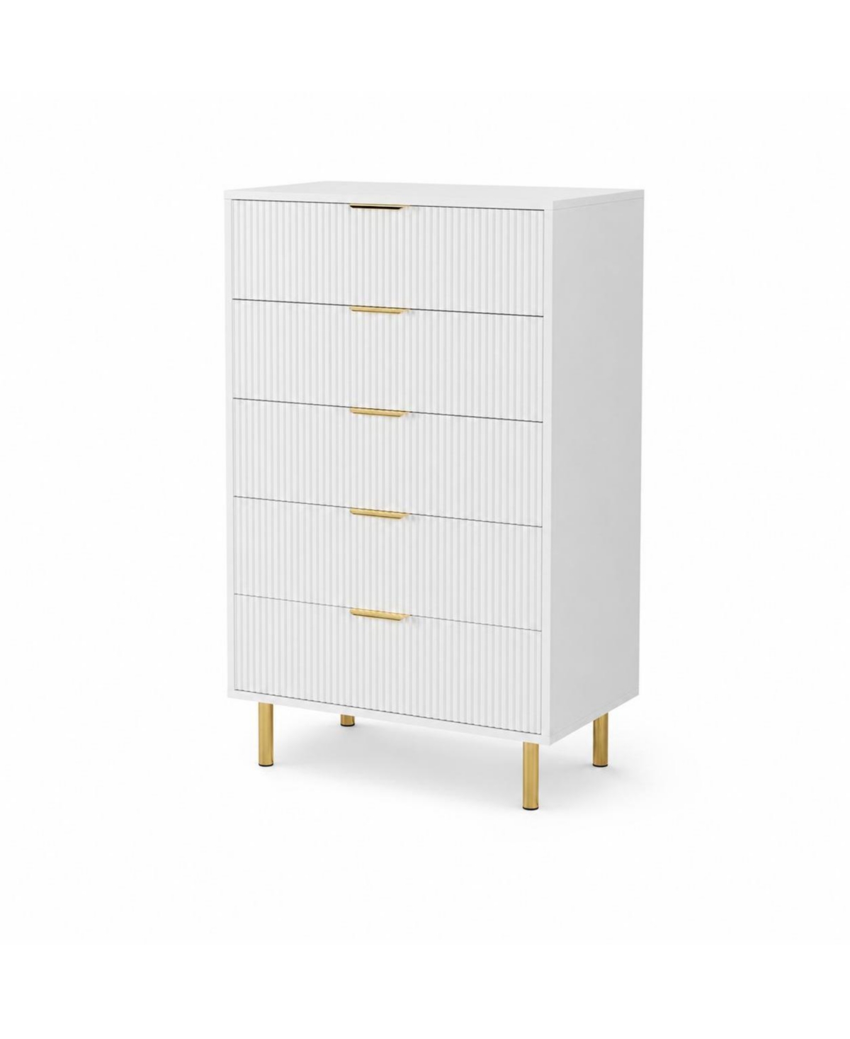 Click here for Modern 5-Drawer Dresser with Gold Handles - Elegan... prices