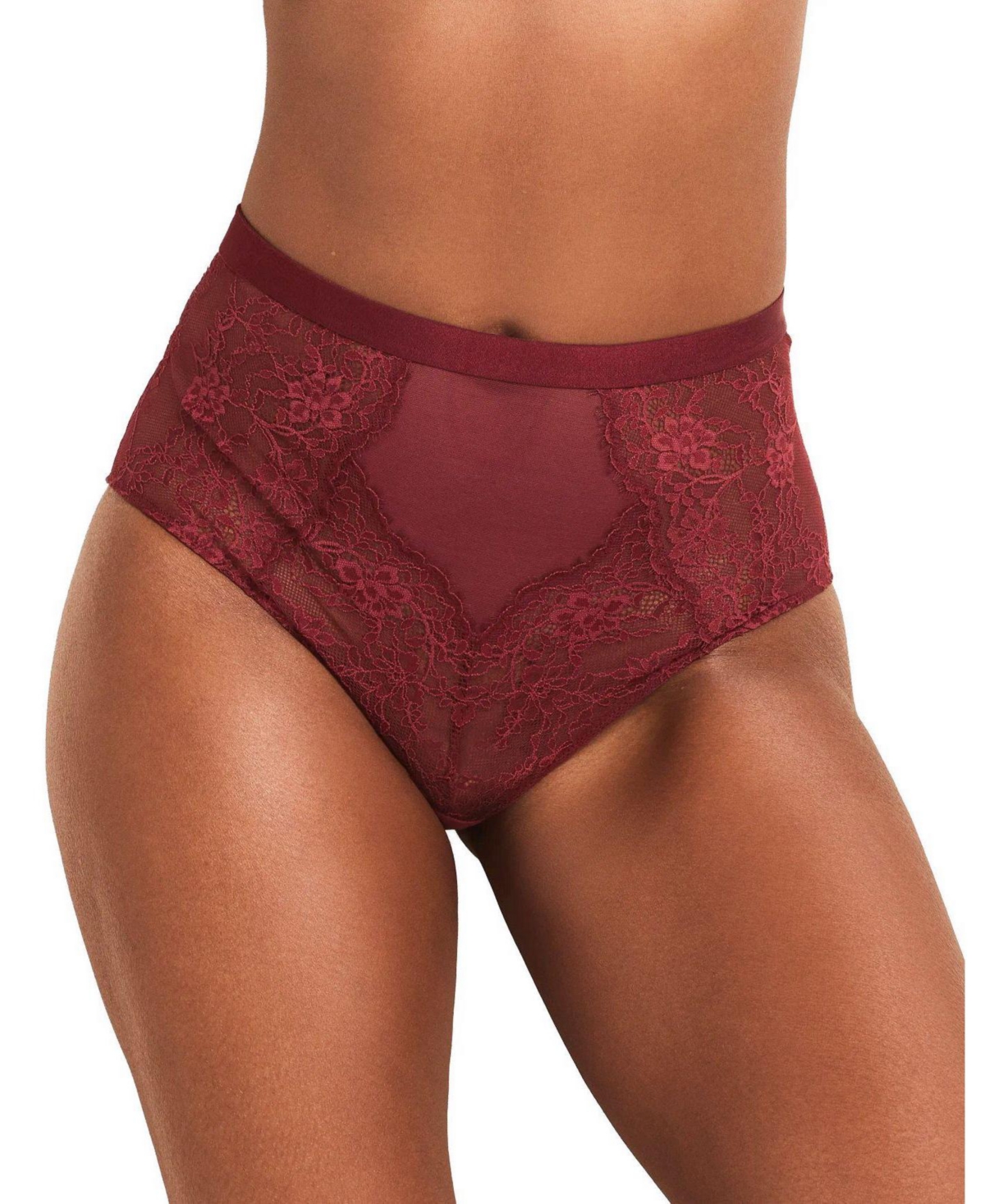 Click here for Adore Me Womens Mila High Waisted Panty - Dark red prices