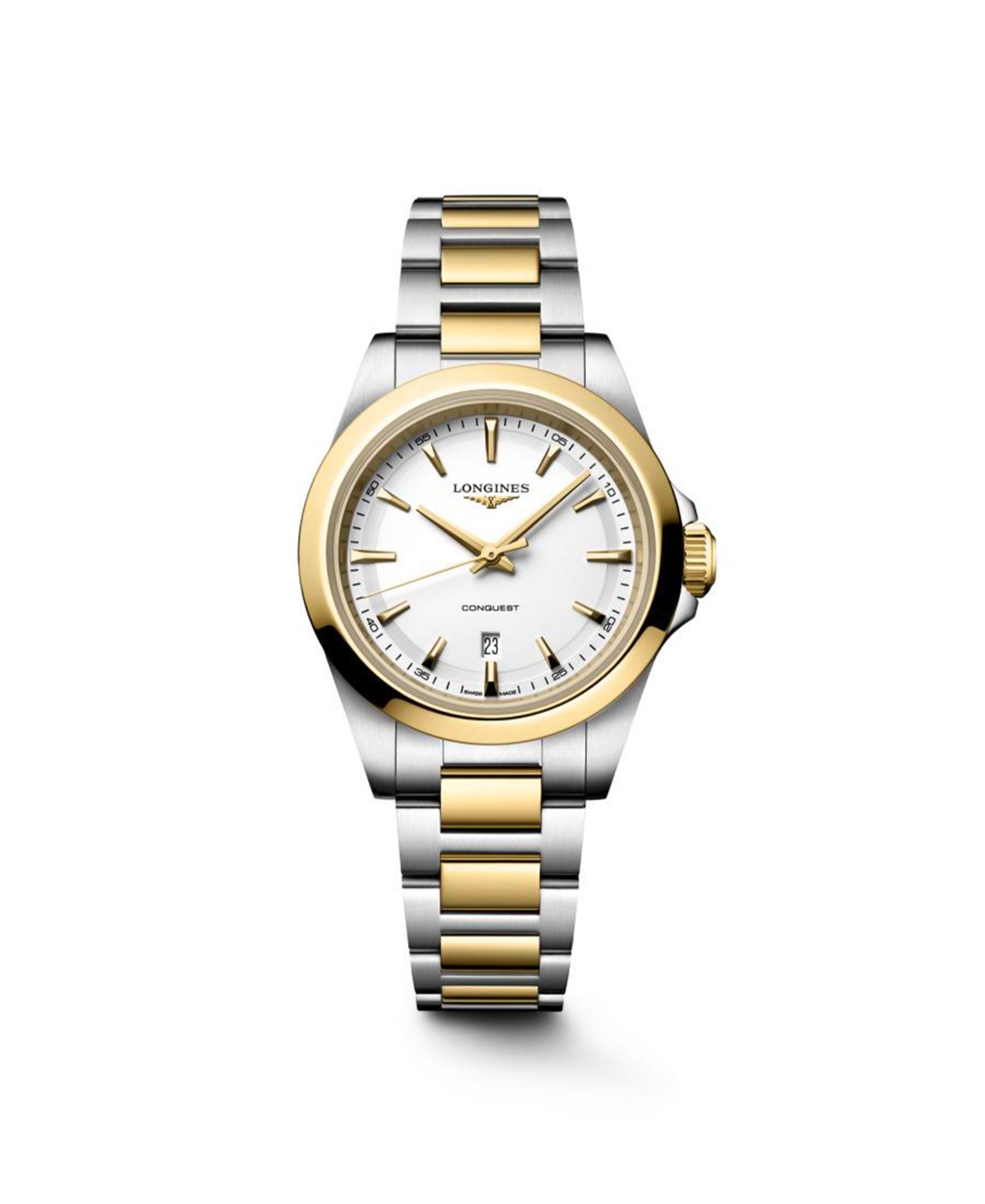 Click here for Longines Womens Conquest Yellow Pvd Coating and Si... prices