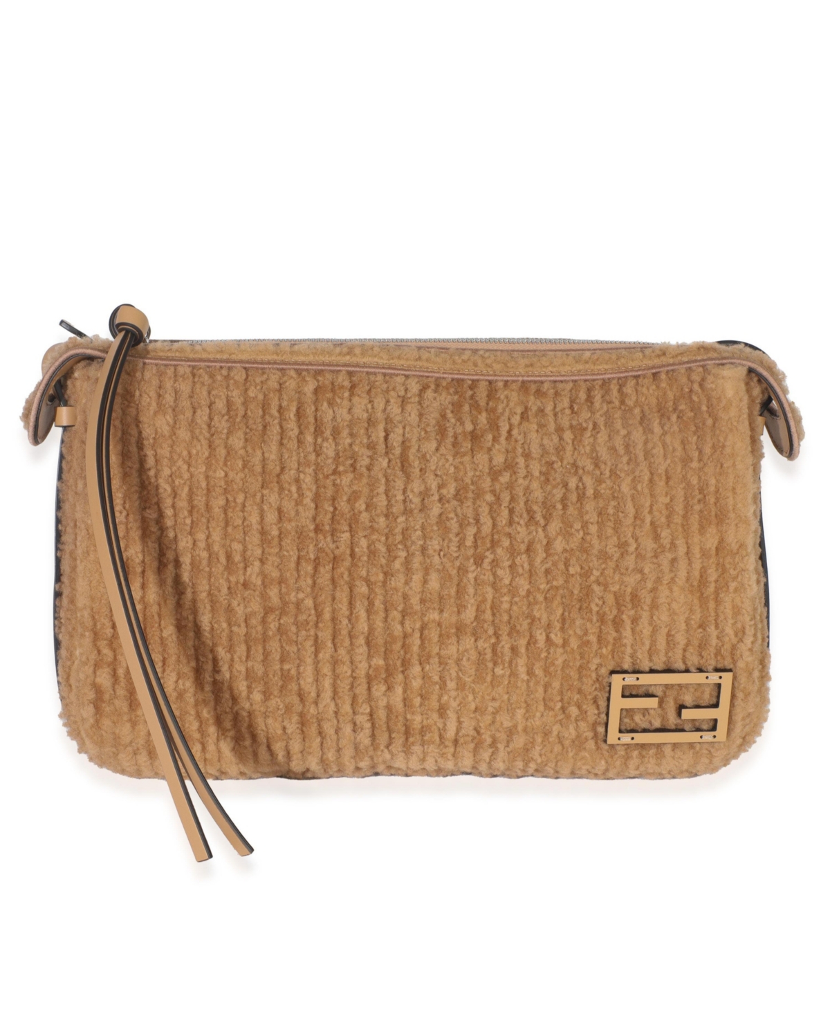 Click here for Pre-Owned Fendi Miele Scuro Shearling Vitello Medi... prices