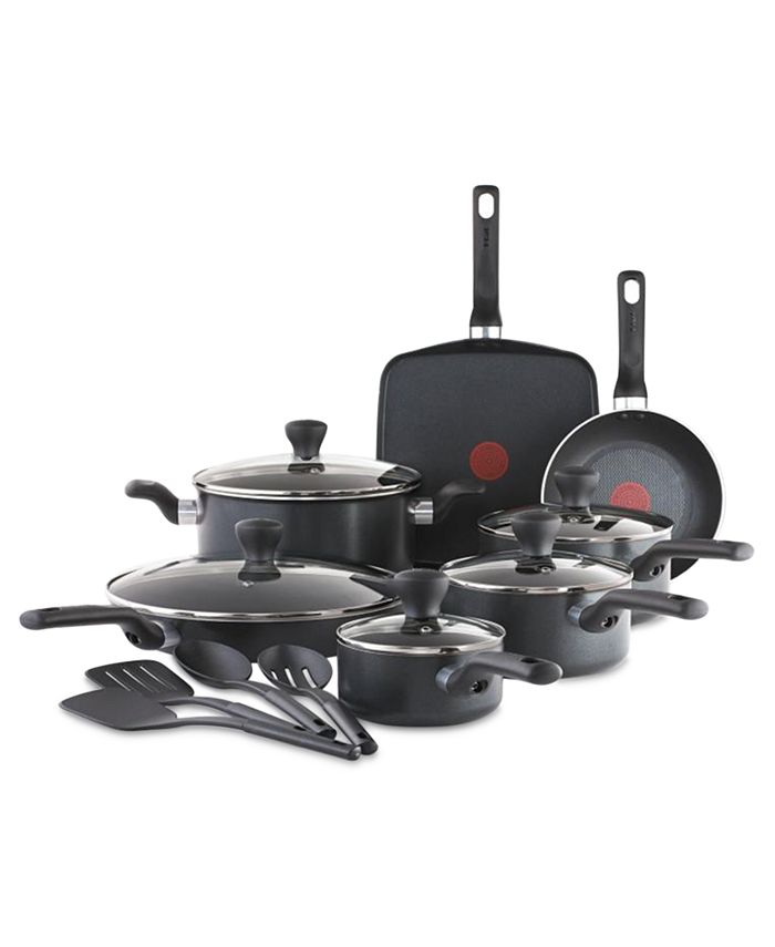 T-Fal CLOSEOUT! Culinaire 16-Pc. Cookware Set - Macy's