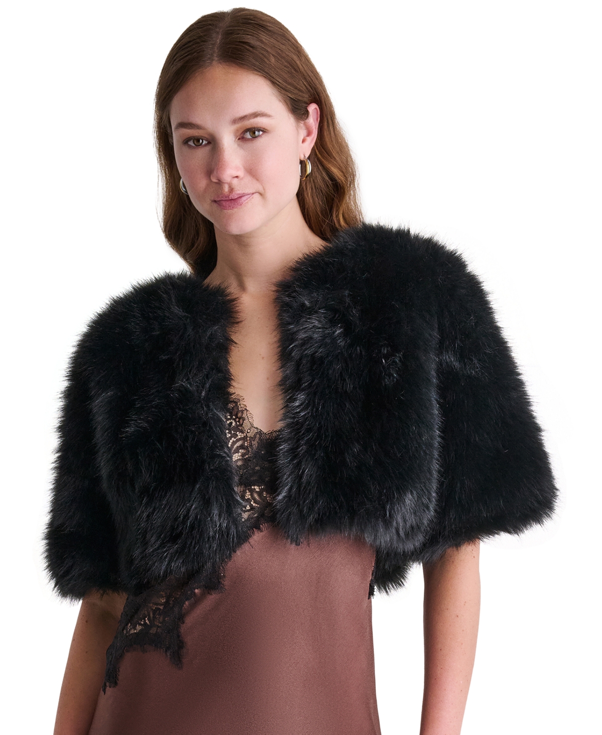 Click here for Bcbg Womens Faux Sure Cropped Faux-Fur Lined Jacke... prices