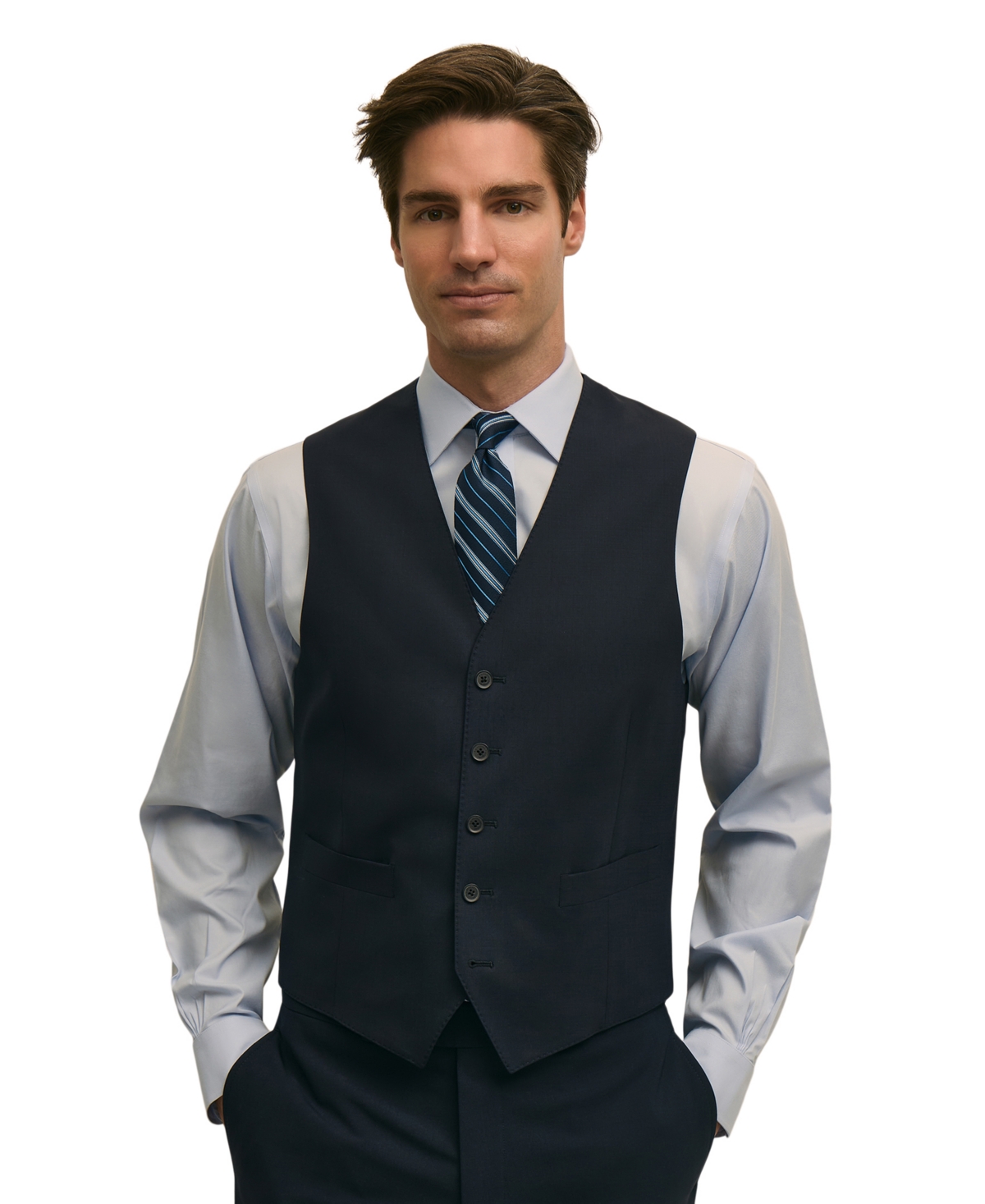 Click here for B by Brooks Brothers Mens Classic-Fit Wool Blend S... prices