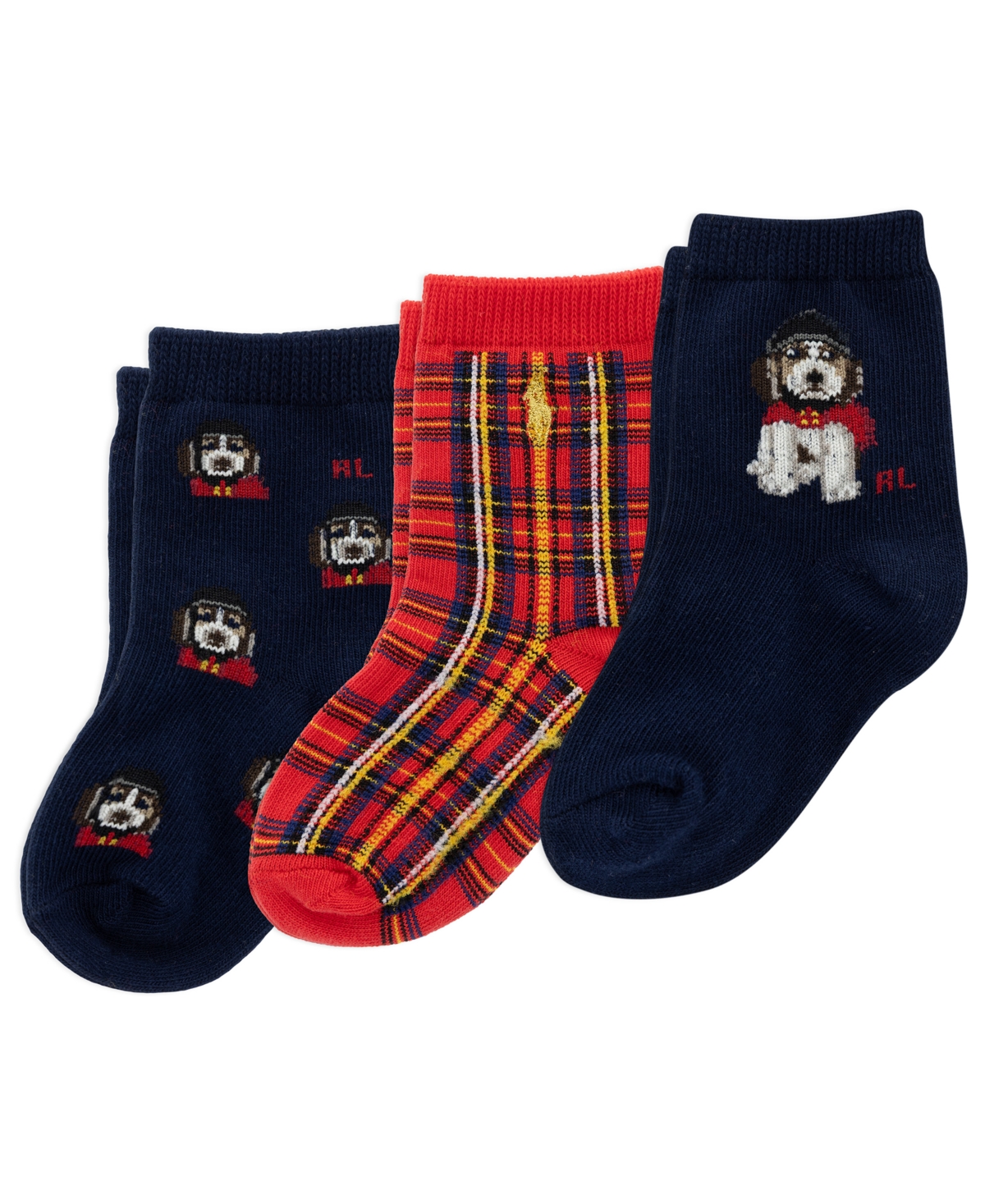 Click here for Polo Ralph Lauren Baby Boys Festive Dog Plaid Crew... prices