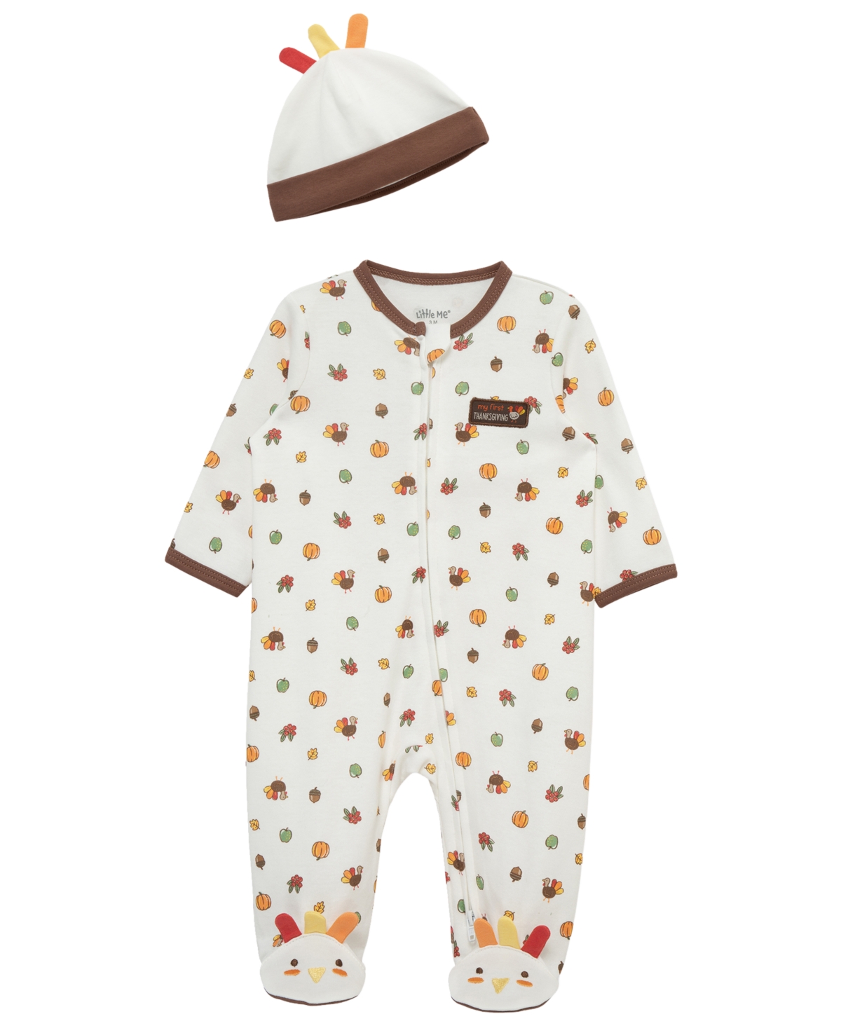Click here for Little Me Baby Boys and Girls Turkey Footie Covera... prices