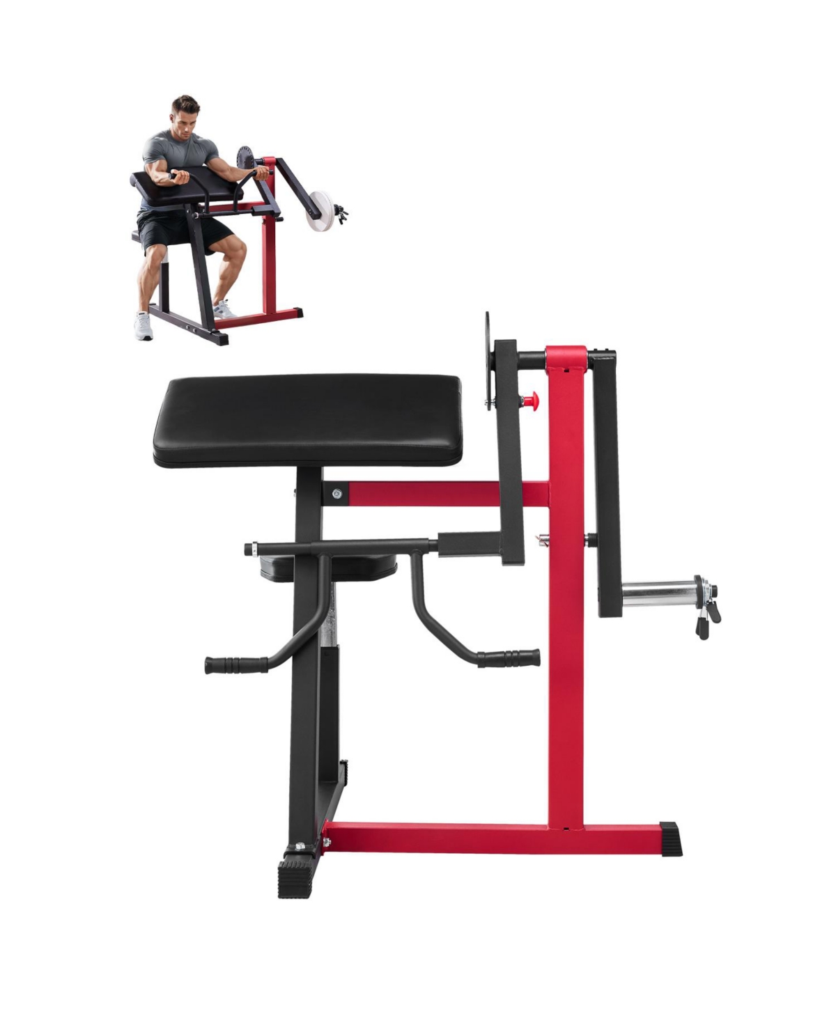 Vevor 2 in 1 Preacher Curl Bench Bicep Curls and Triceps Extension Machine Home Gym - Black