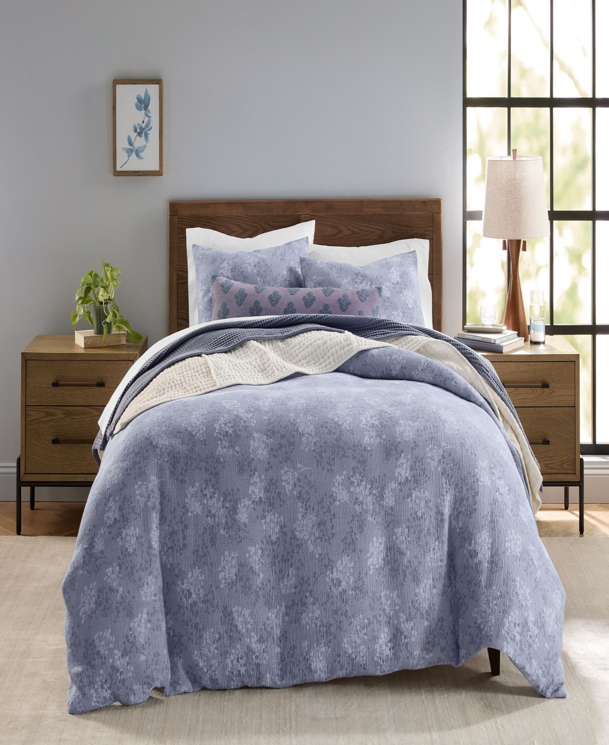 Click here for Oake Floral Overlay Botanical Design 3-Piece Cotto... prices