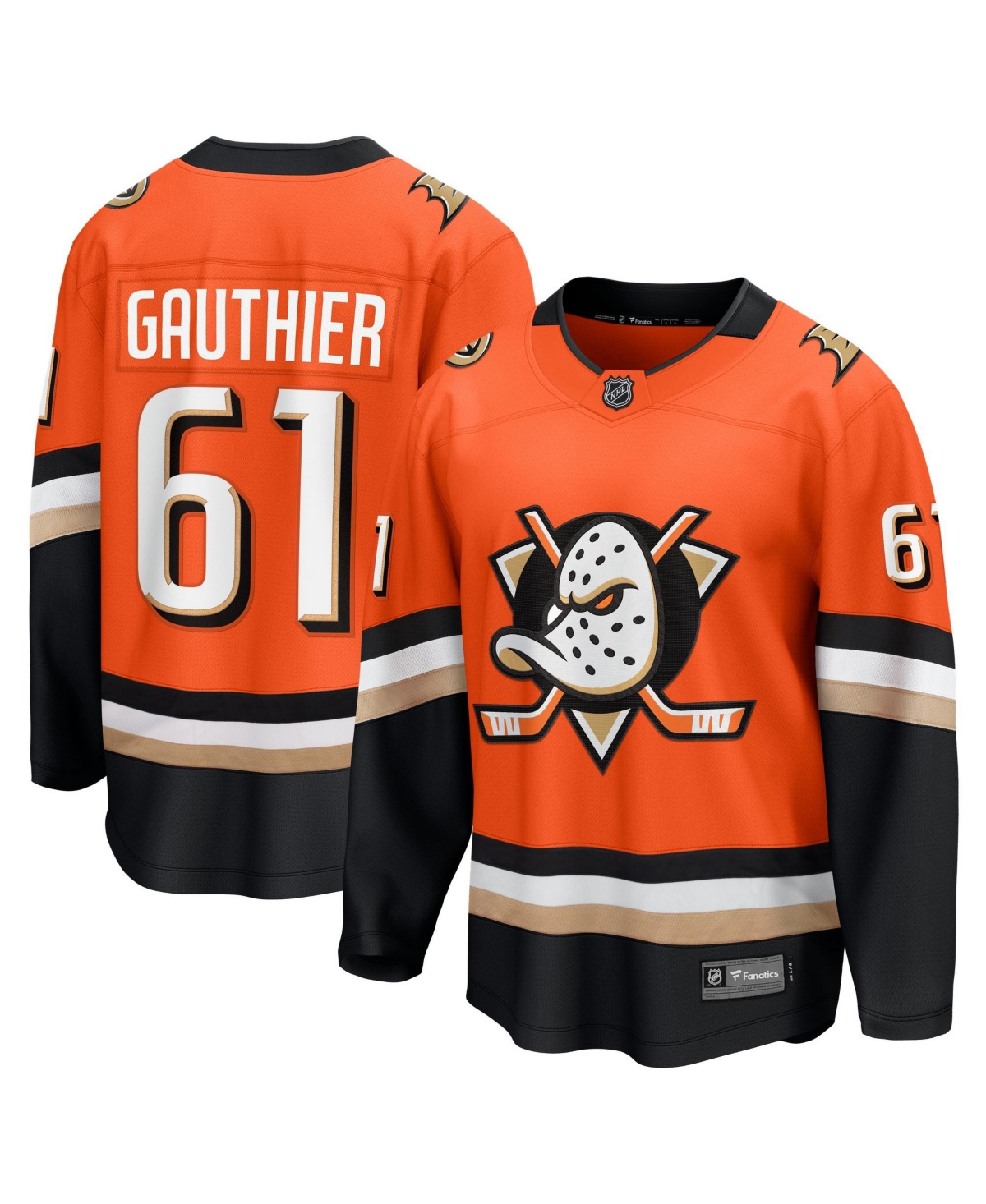 Click here for Fanatics Mens Cutter Gauthier Orange Anaheim Ducks... prices
