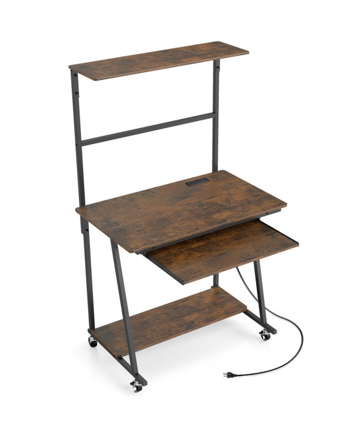 Click here for Sugift Small Rolling Computer Desk with Charging S... prices