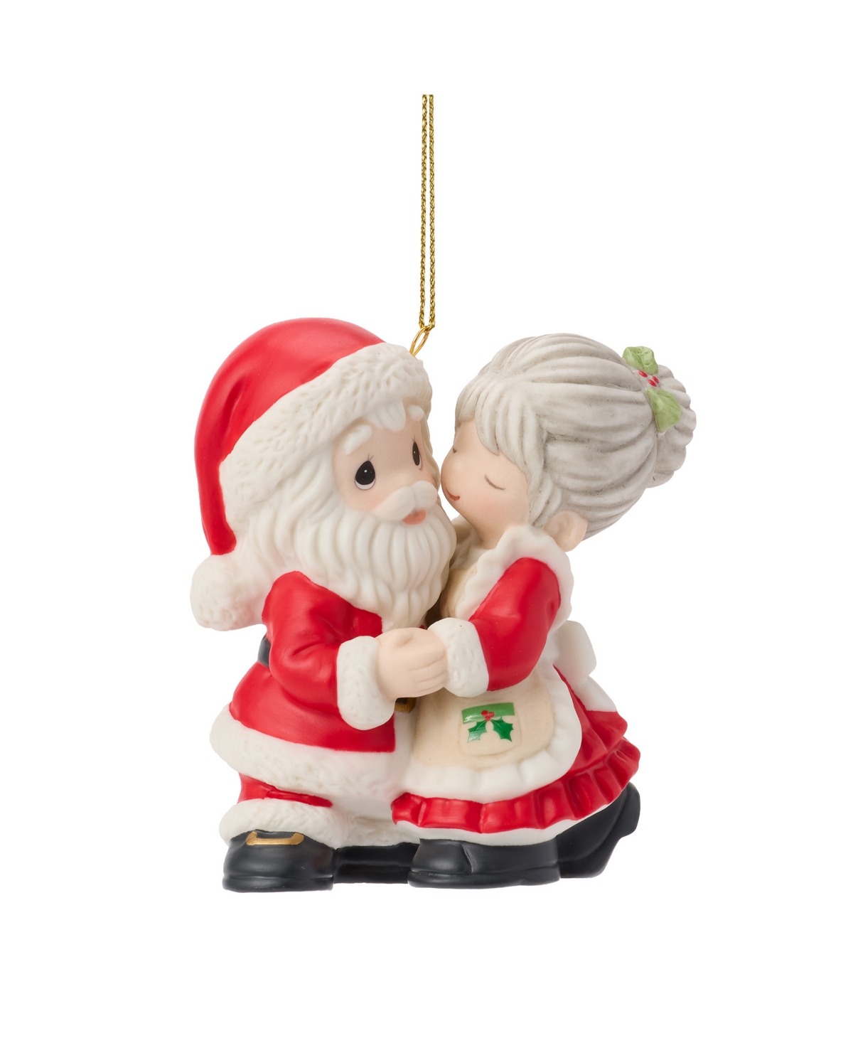 Click here for Precious Moments Santa And Mrs. Claus Kissing Orna... prices