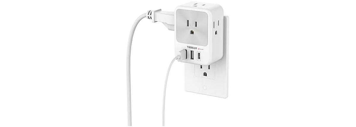 Click here for Tessan Wall Outlet Extender with 1 Usb C  2 Usb A... prices