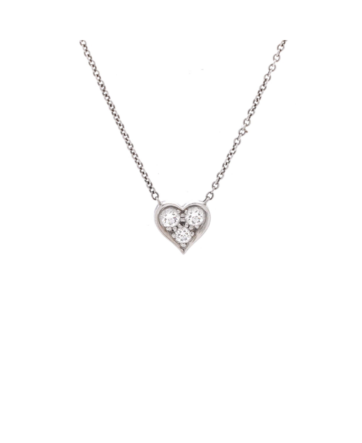 Click here for Pre-Owned Tiffany & Co Heart 3 Diamond Pendant Nec... prices