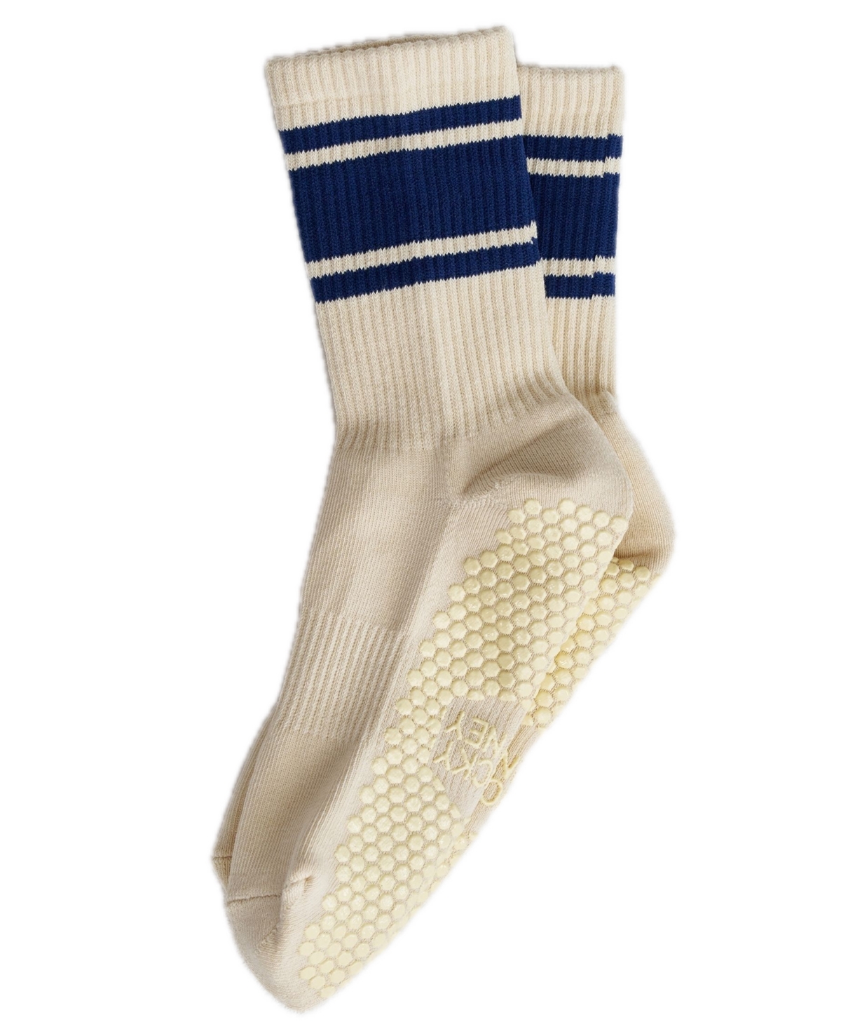 Click here for Luckey Honey Womens Crew Stripe Grip Socks - Off-w... prices