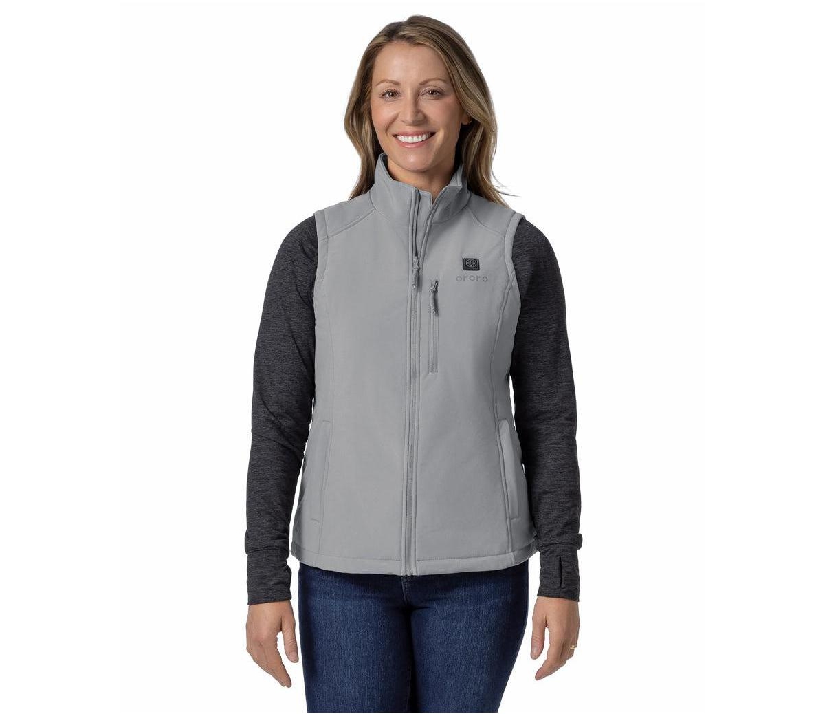 Click here for ororo Womens 4-Zone Heated Softshell Vest - Gray prices