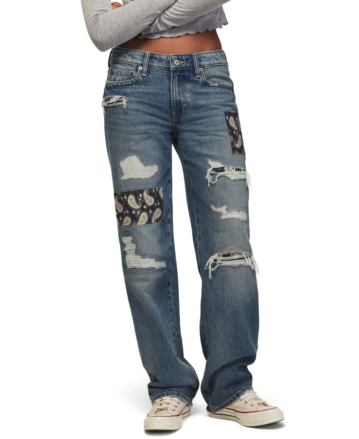 Click here for Lucky Brand Womens Lucky Legend Patchwork Baggy Mi... prices