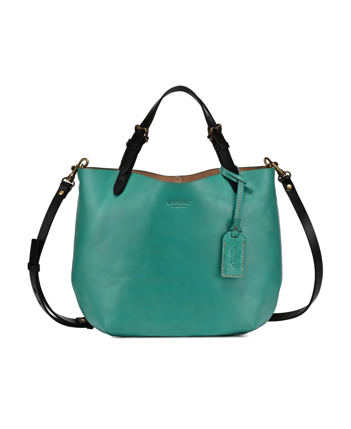 Click here for Old Trend Womens Genuine Leather Dip Dye Tote - Aq... prices