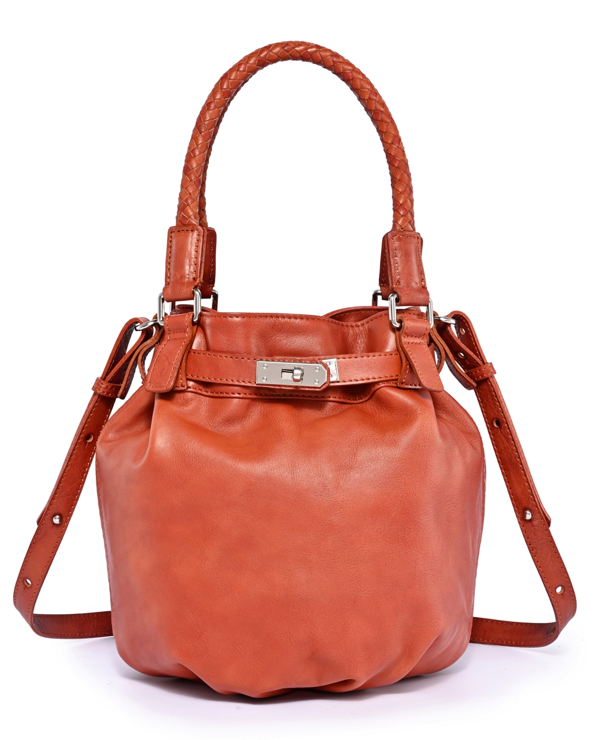 Click here for Old Trend Womens Genuine Leather Pumpkin Bucket Ba... prices