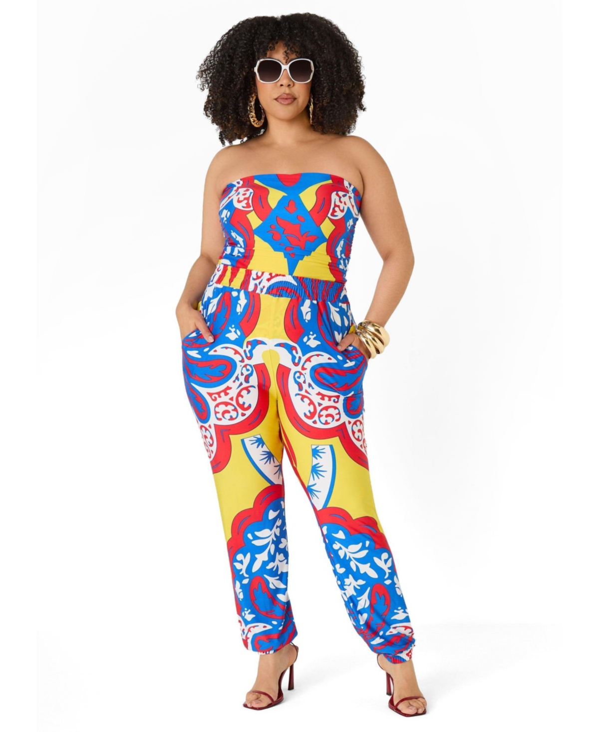 Click here for Ashley Stewart Womens High Rise Printed Joggers prices