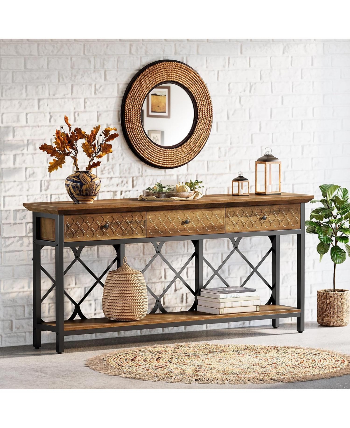 Click here for Tribesigns 70.86 Console Table with 3 Drawers prices