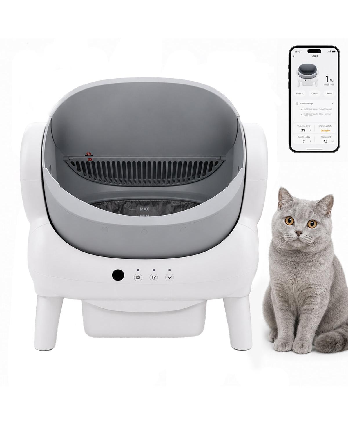 Click here for Cumrige WiFi Self-Cleaning Litter Box for Multiple... prices
