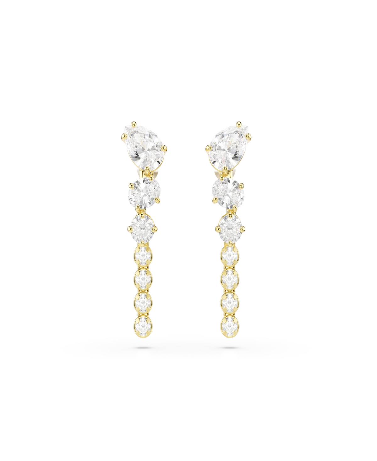Click here for Swarovski Gold-Tone Plated White Crystal Earrings prices