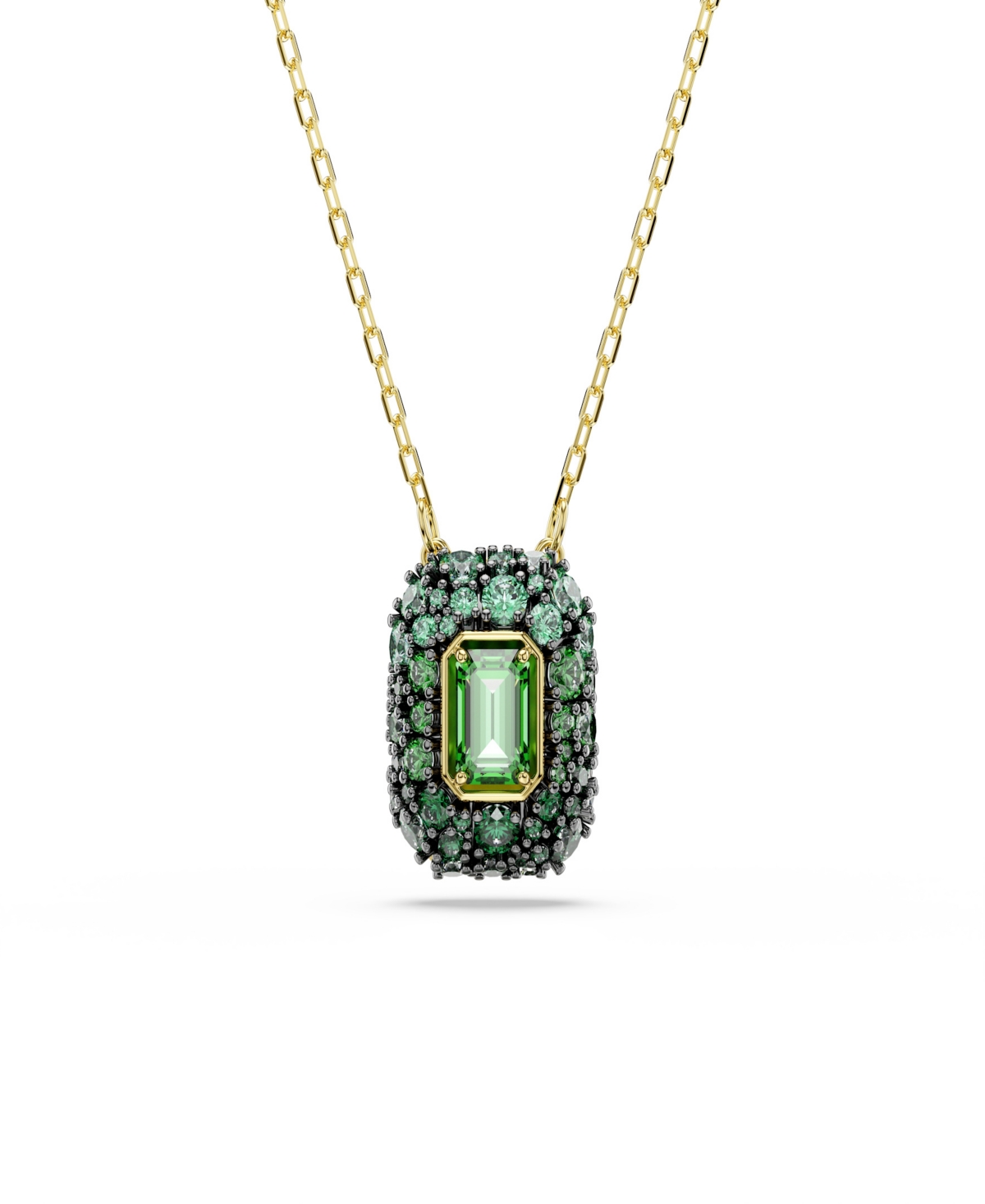 Click here for Swarovski Gold-Tone Plated Green Crystal Necklace... prices