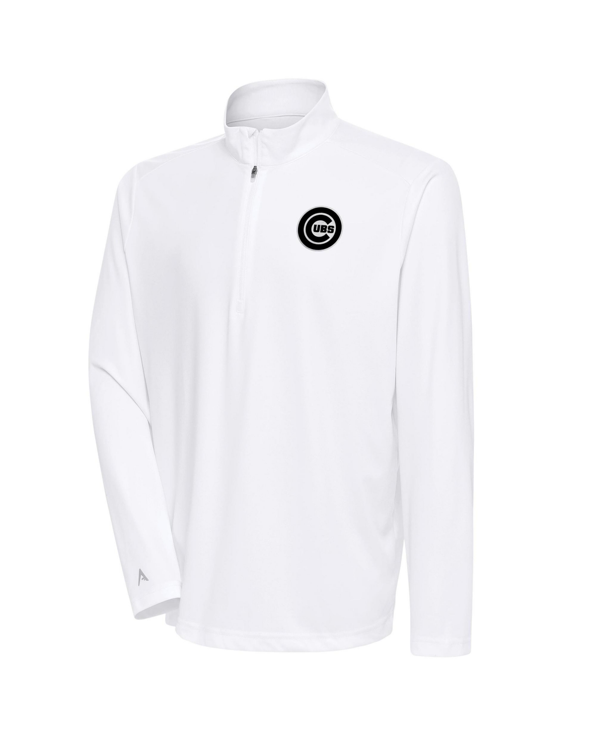 Click here for Antigua Mens White Chicago Cubs Metallic Tribute Q... prices