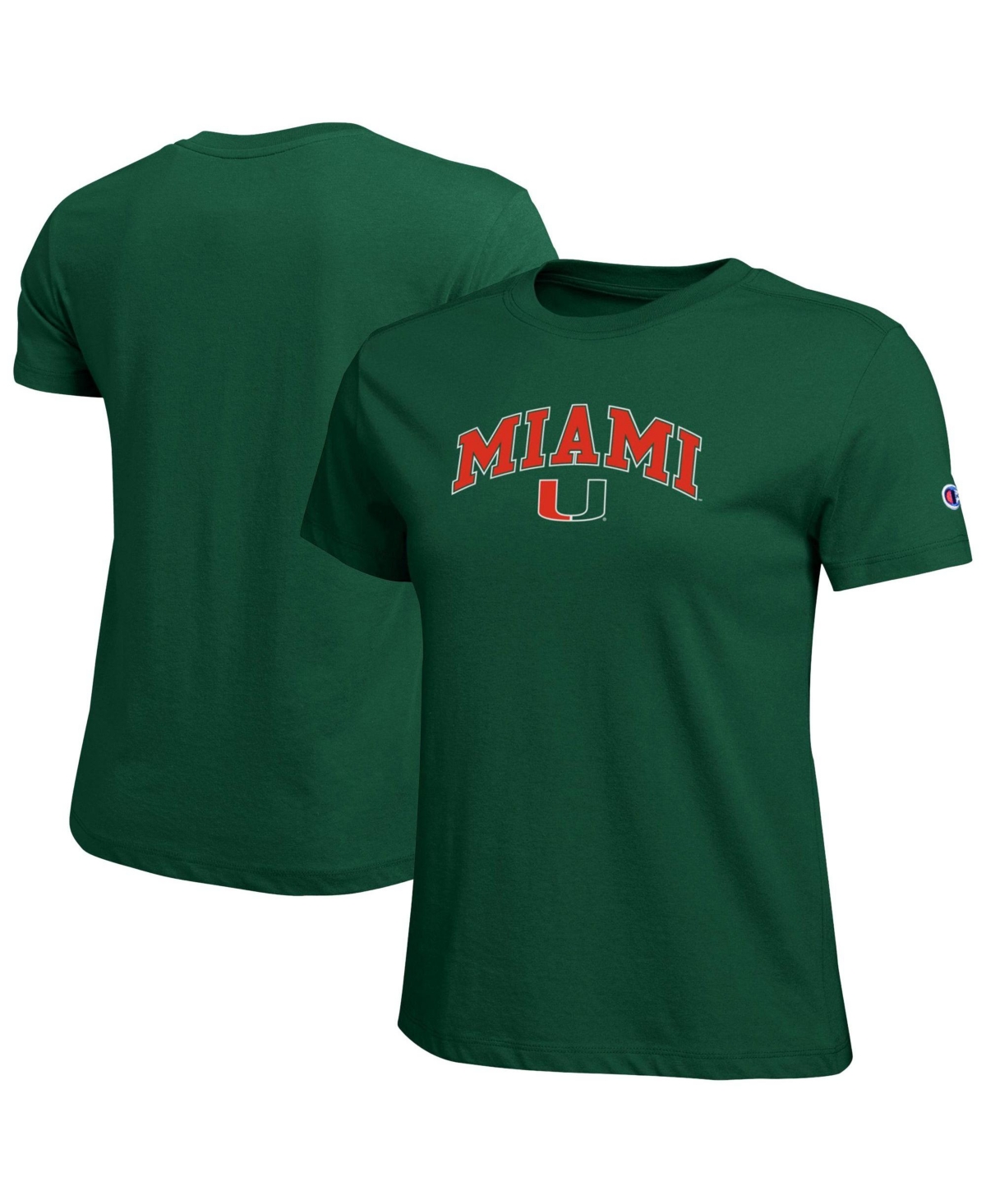 Click here for Champion Womens Miami Hurricanes T-Shirt - Green prices