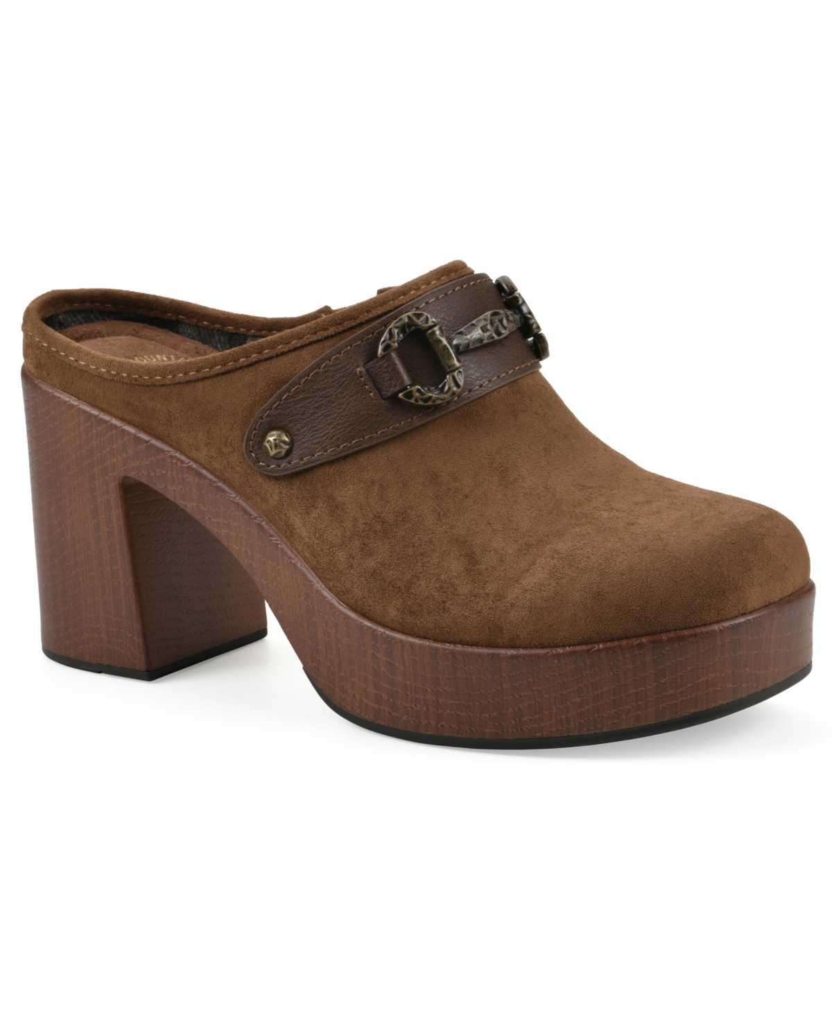 Click here for White Mountain Womens Barleys Platform Heel Mule C... prices