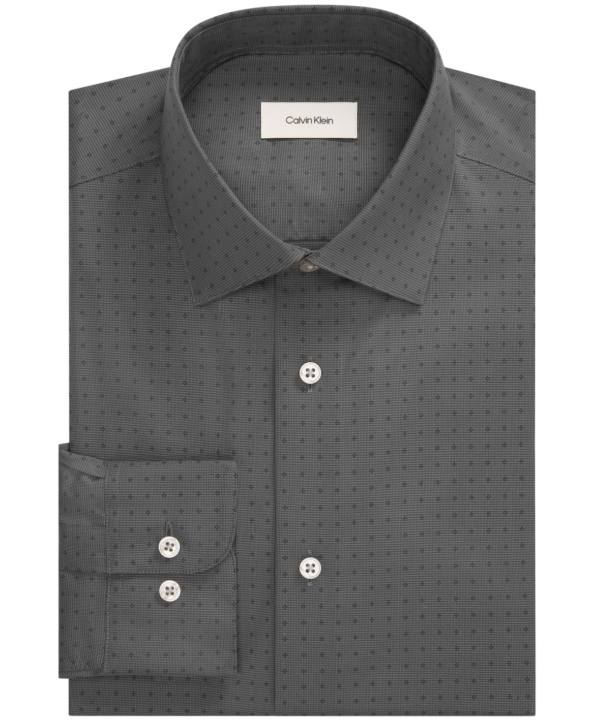 Click here for Calvin Klein Mens Regular-Fit Dress Shirt - Gray prices